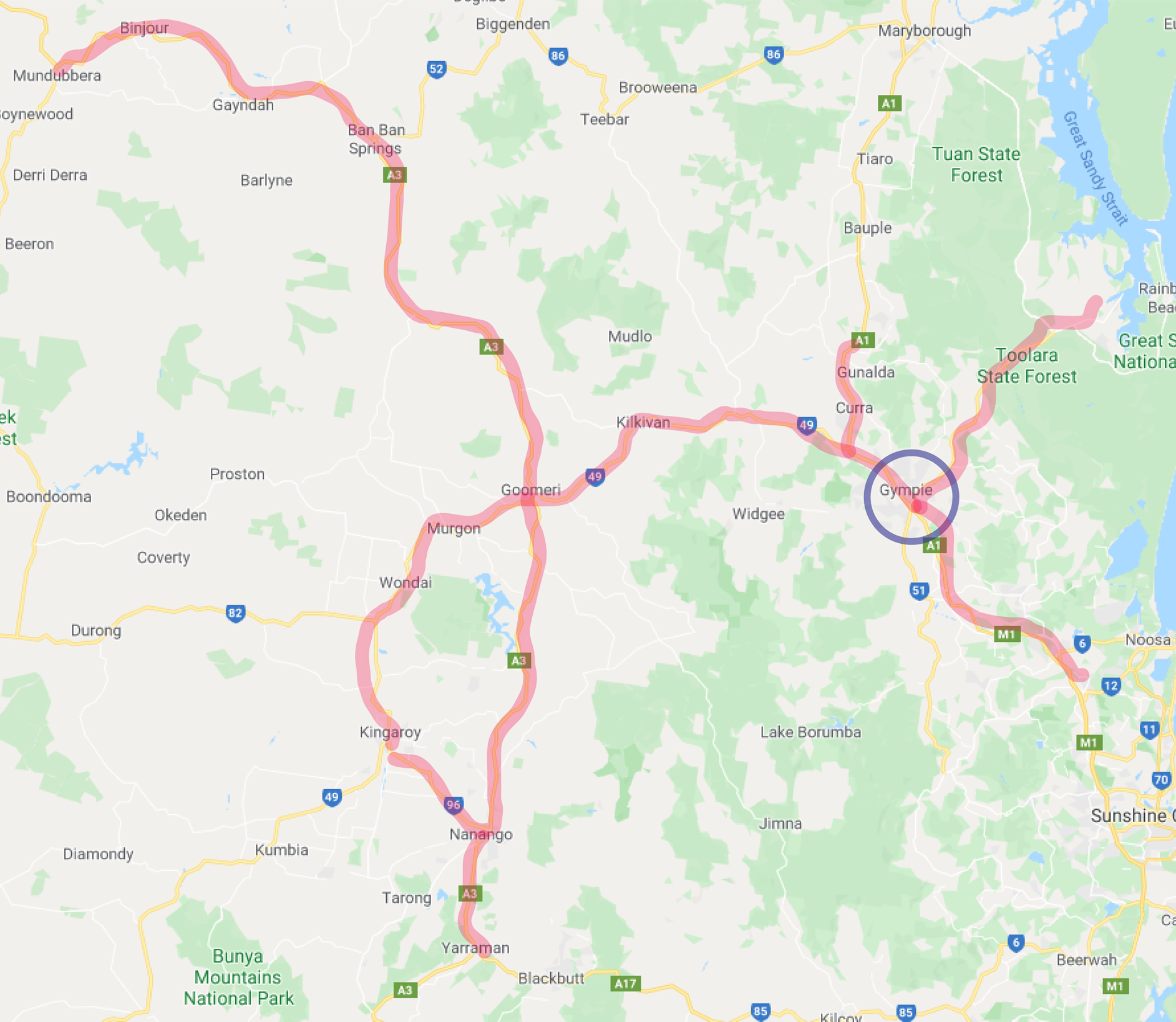 Delivery Areas – Cooloola Food Services